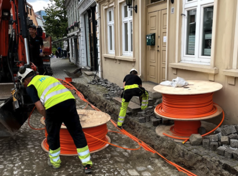 Bygger internett i Norges eldste gate - Bergen Fiber